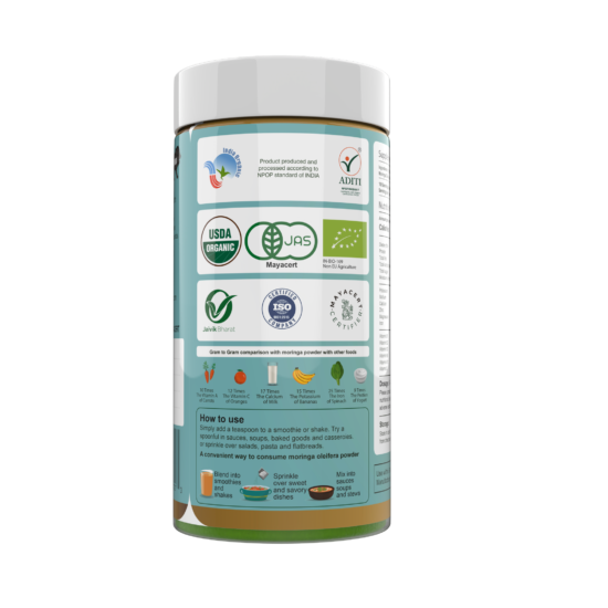 NOFH Organic Certified Moringa Leaves Powder – 100g | Superfood ...